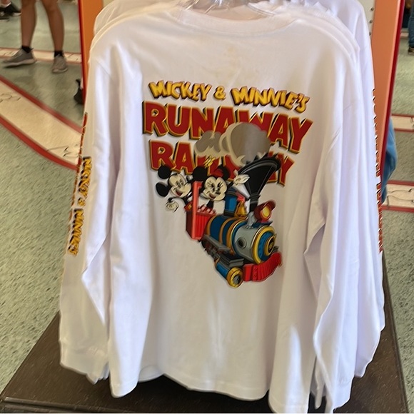 Disney | Shirts | Disney Parks Mickey And Minnie Runaway Railway Long ...